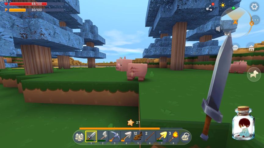 瓶子-迷你世界生存挑战之没想到桃子是这样的人#迷你世界