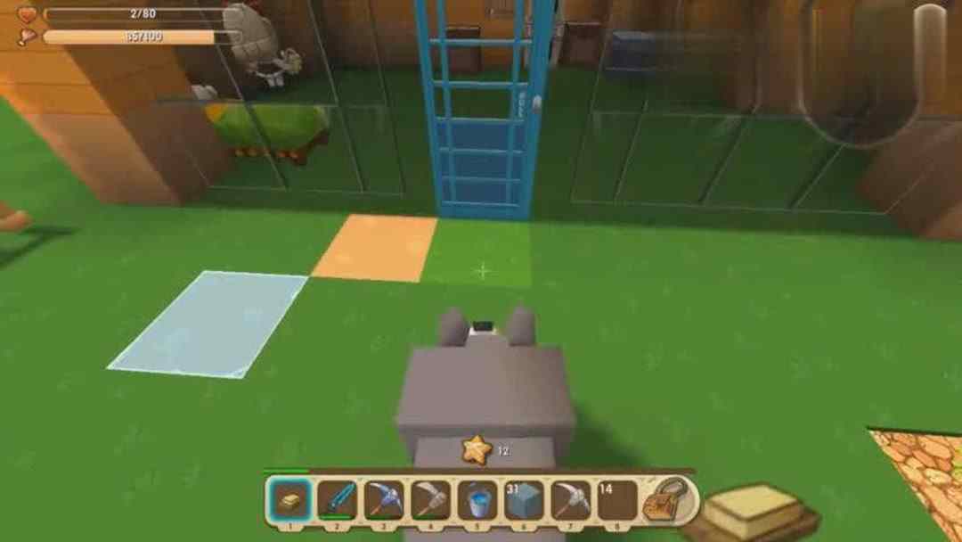 迷你生存54我做了一个铁门,看起来比木门坚固