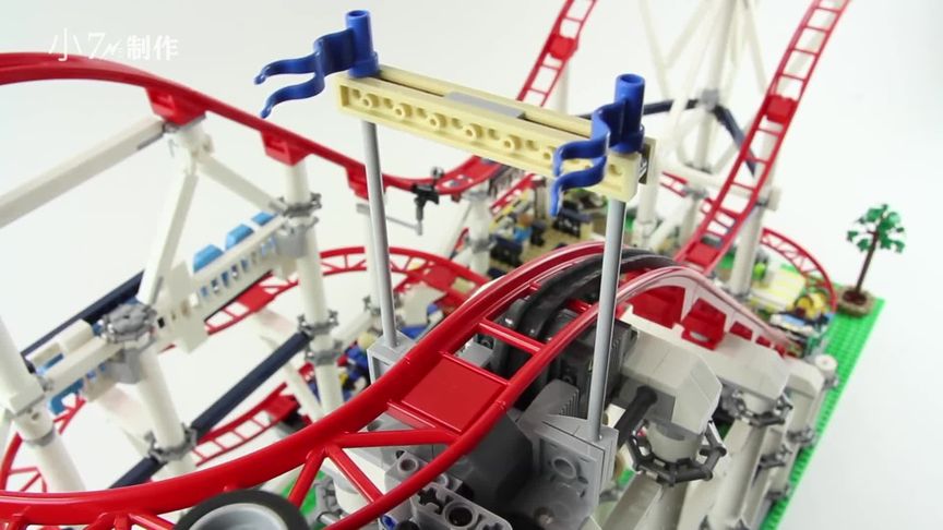 积木做的过山车乐园,和真的游乐园一样好玩