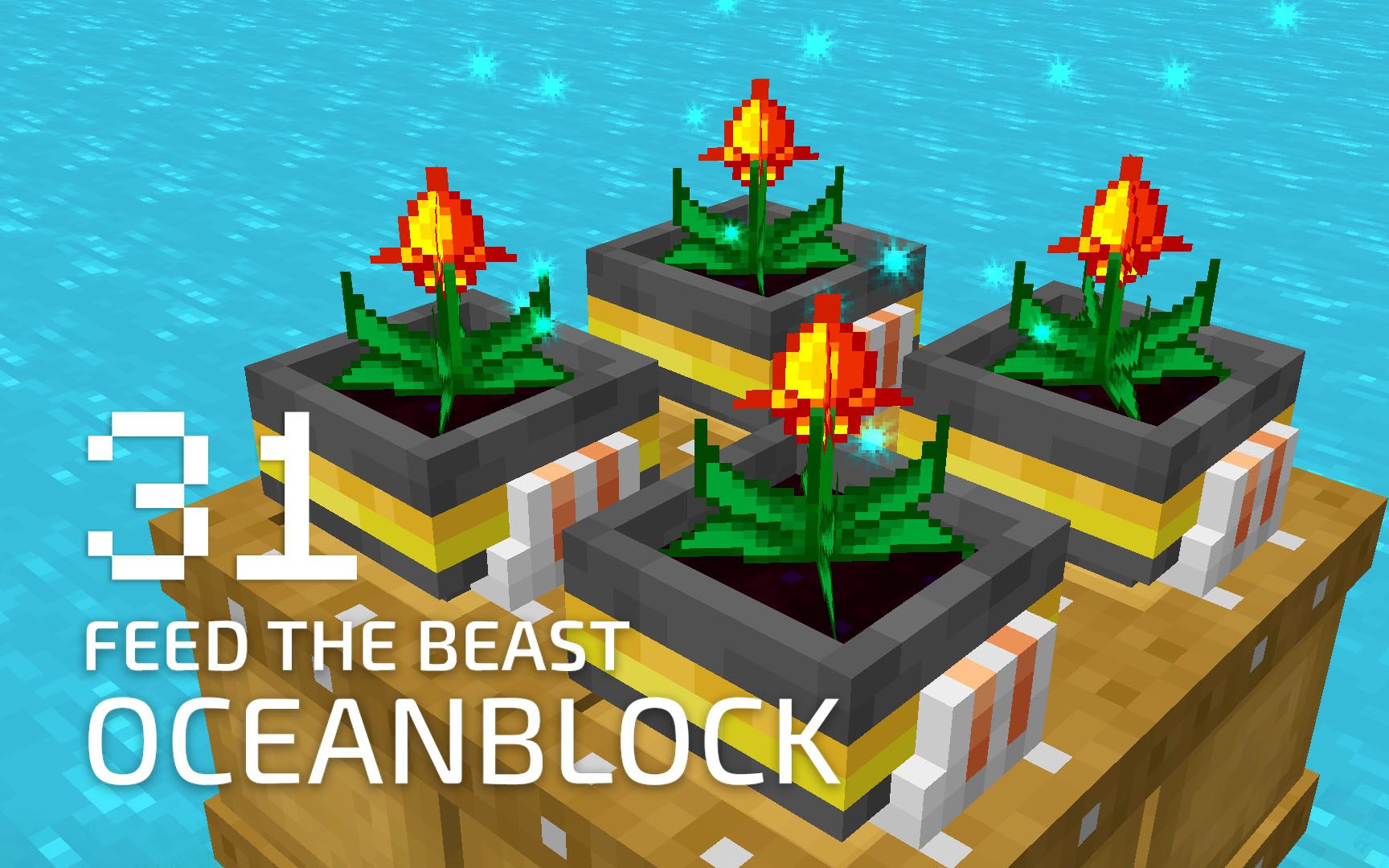 OceanBlock《Ep31 电力植物盆栽》我的世界多模组海岛生存实况视频 ...