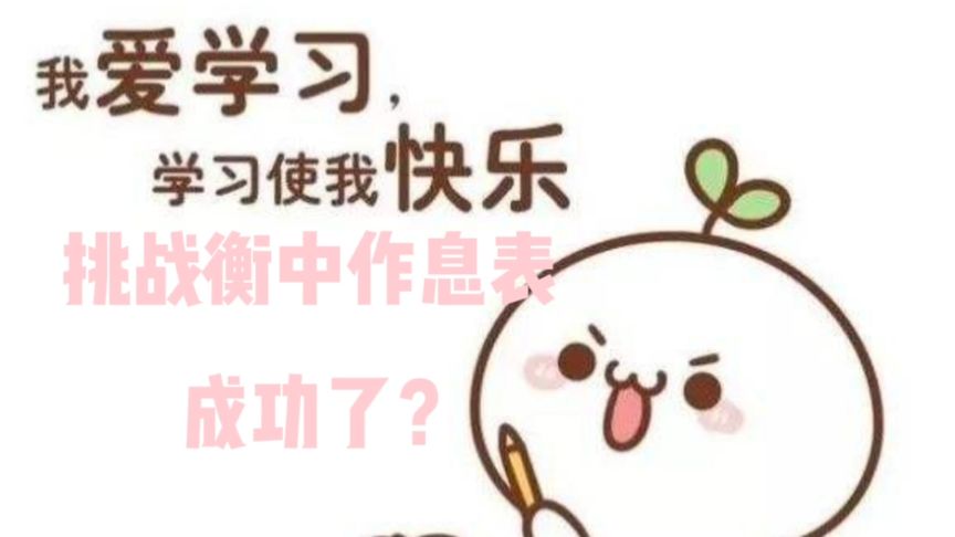 六年级学生挑战衡中作息表!