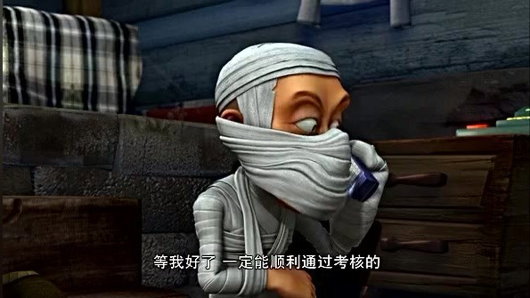 熊出没之丛林总动员光头强受到熊大熊二惩罚