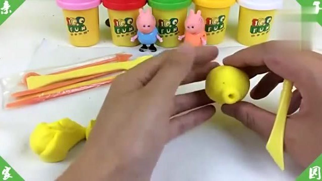 亲子玩具游戏佩琪猪小妹用橡皮泥捏章鱼人12