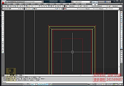 CAD教程,CAD教学,室内设计,CAD-老人房A立面之卫生间门的绘制