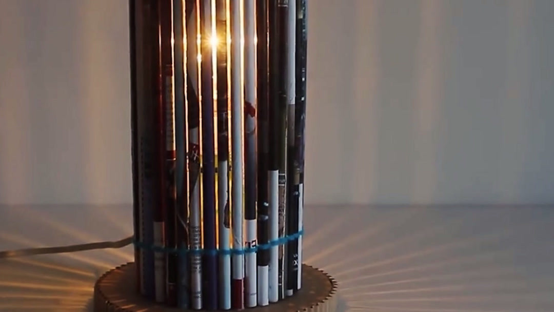 报纸DIY灯饰教程,简单易做,超省钱手工制作