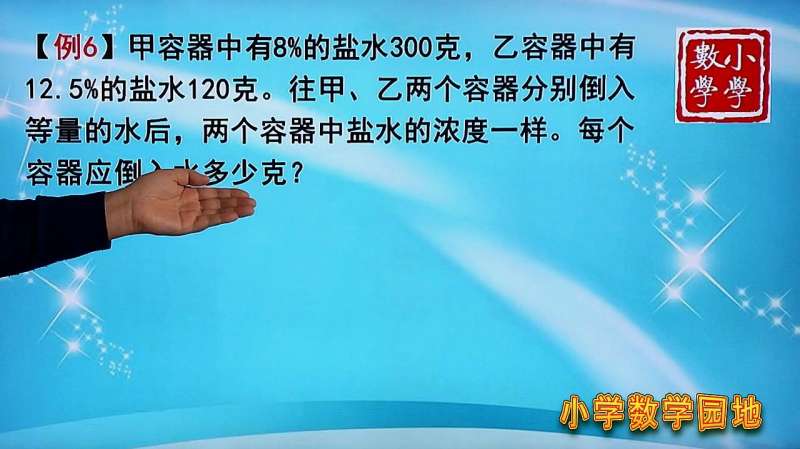 小学数学六年级课外辅导课 利用比例的知识 解决生活中的浓度问题
