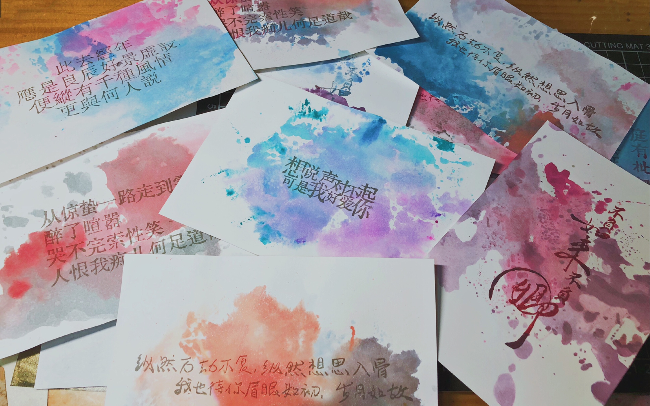 【橡皮章】激情库存!喜欢刻字染卡!不过已经好久没有操作辣 现在是个...