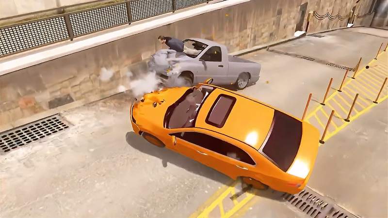 「模拟器」城市超速开车,车祸现场模拟