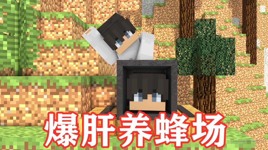 MC大白我的世界1.16原版生存,爆肝蜜蜂施肥蜂场农田二合一大棚