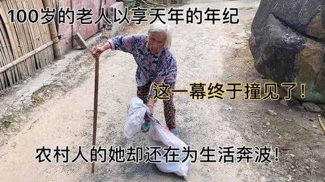 100岁的农村老人,本应以享天年的年纪,却还在为生活奔波!