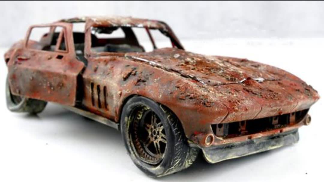 翻新克尔维特肌肉车 #车模改装 #车模翻新