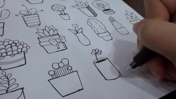 植物简笔画,interesting,适合小朋友!