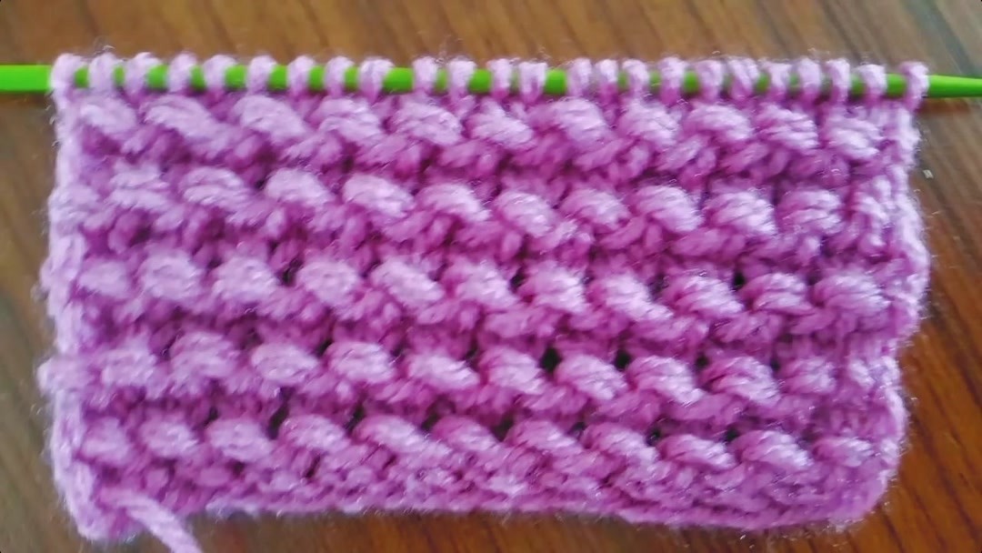 毛线编织漂亮的螺旋花纹图案,步骤详细,简单易学!