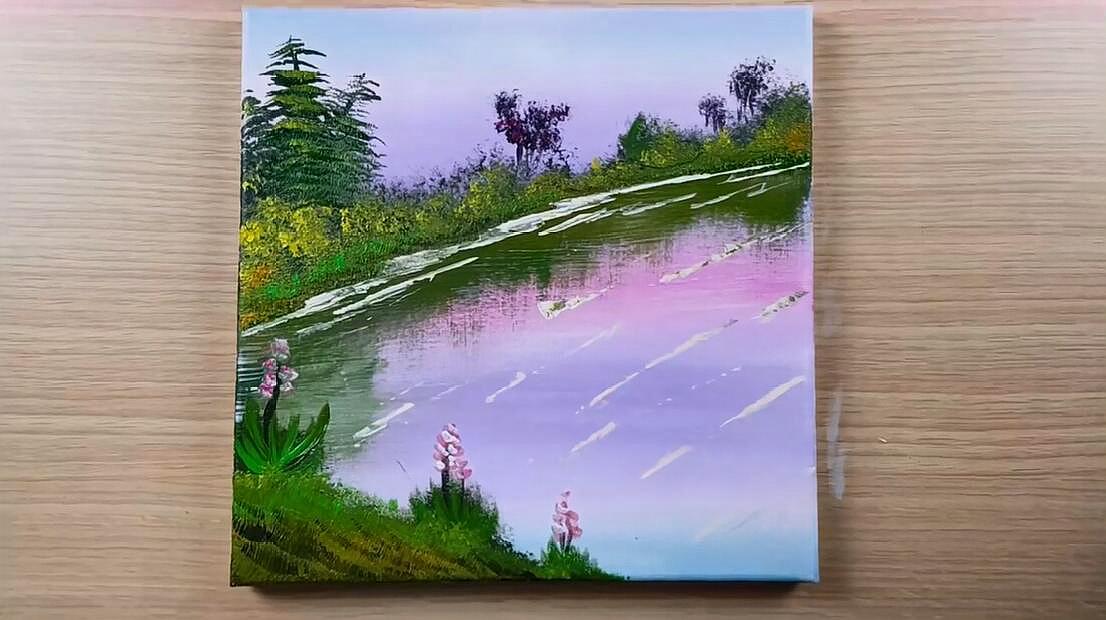 简单好学的风景绘画视频,想学的朋友不要错过哦