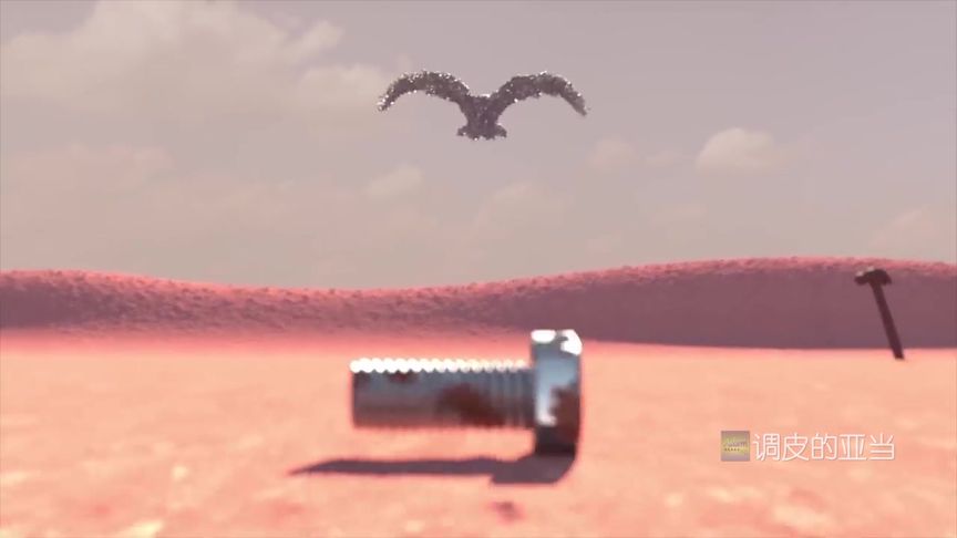 《螺丝与螺母》CG动画制作,展示光学材质、液体材质以及群组效果