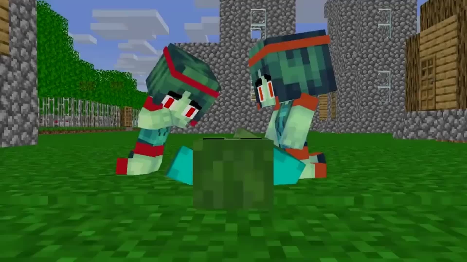 我的世界MC动画:关于僵尸的悲伤生活,一个感人的故事!