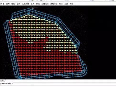 飞时达修建详规软件GPCADX演示教程:方格网法土方边坡示坡线绘制