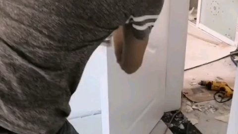 木门安装开锁口教程