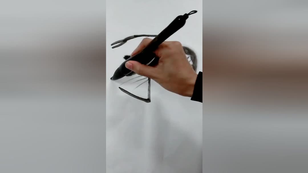 水墨虾画法,一看就会