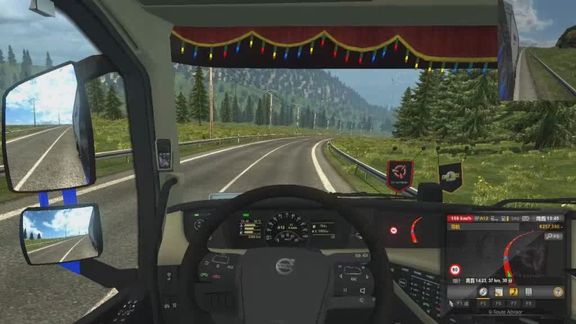 「欧洲卡车模拟2」卡车开到180迈,这也太刺激了