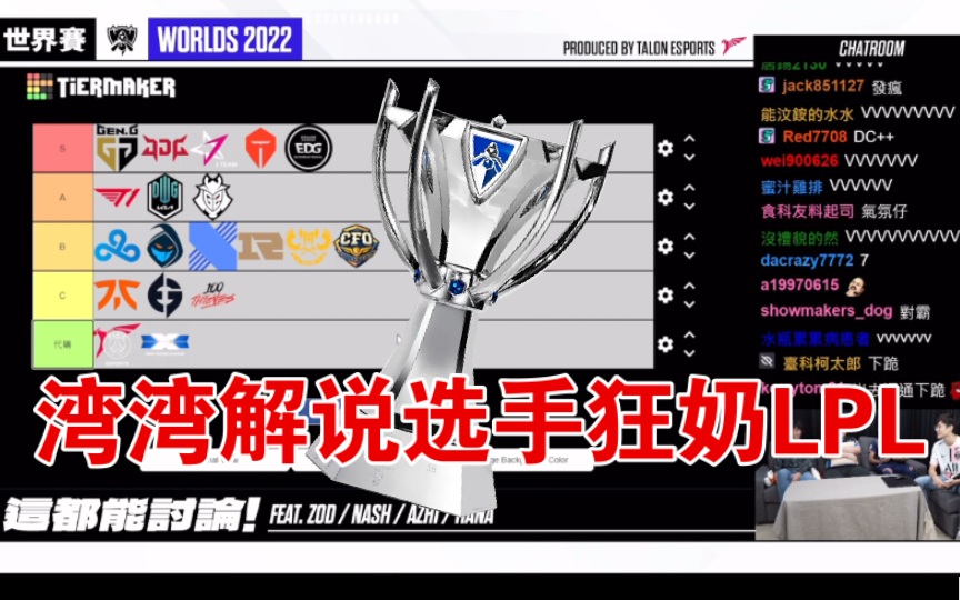 湾湾赛区解说选手世界赛小组赛战队实力排名