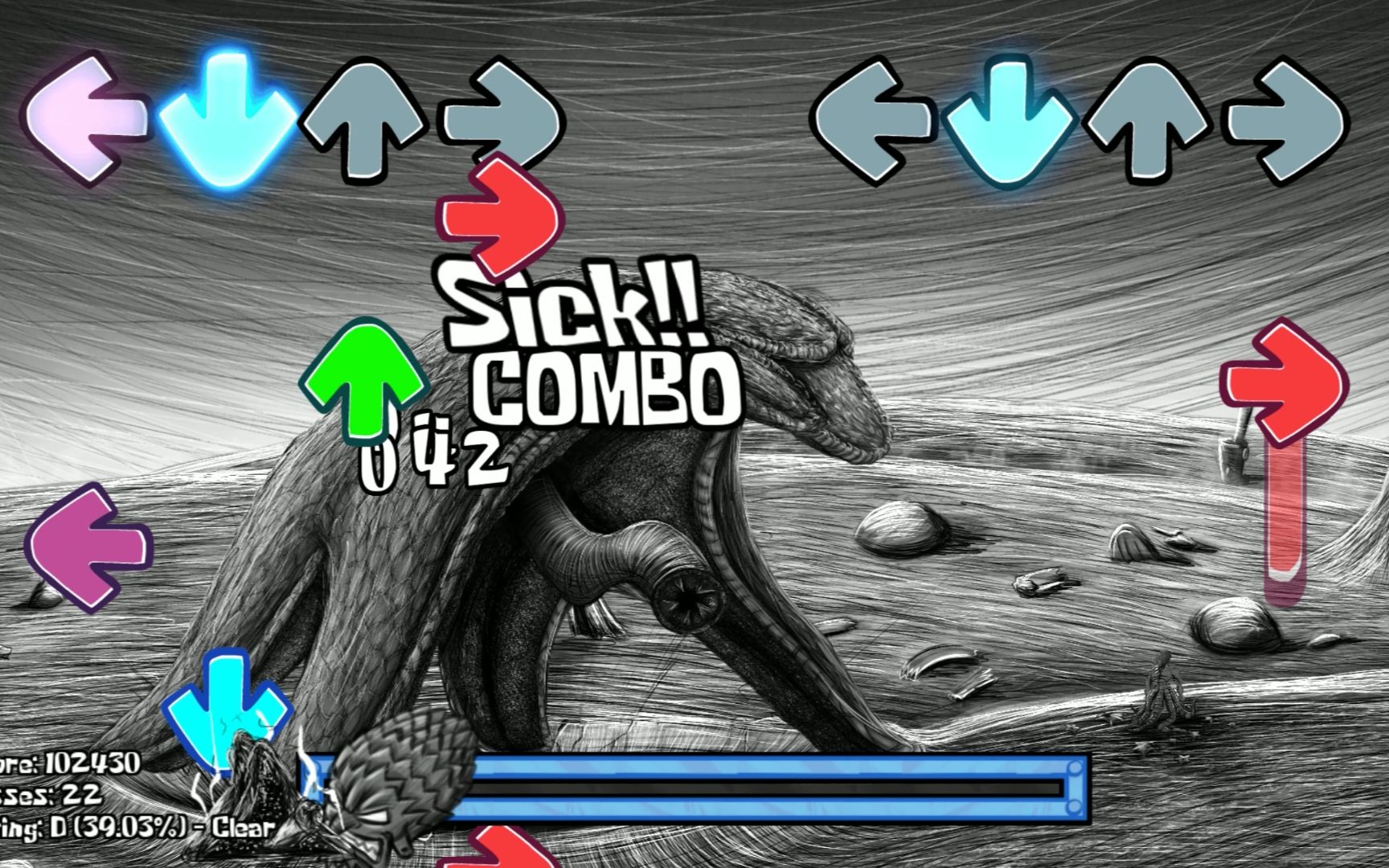 fnf-《深红模糊的早晨》免费周·第五周试玩——海星遇难者