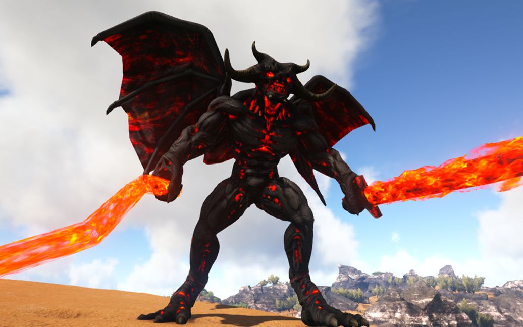 【暗墨】火山口发现来自地狱的恶魔战士 方舟生存进化盖亚 49