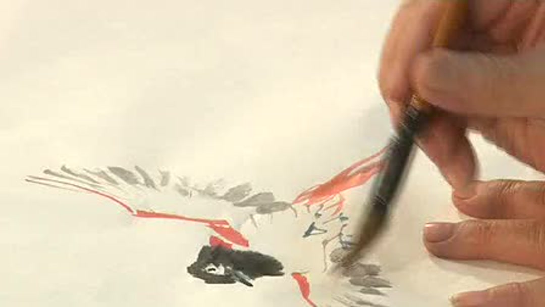 国画精品技法·木棉花与红练鸟的画法·贾宝珉