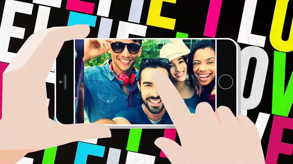 AE模板-我爱自拍照模板