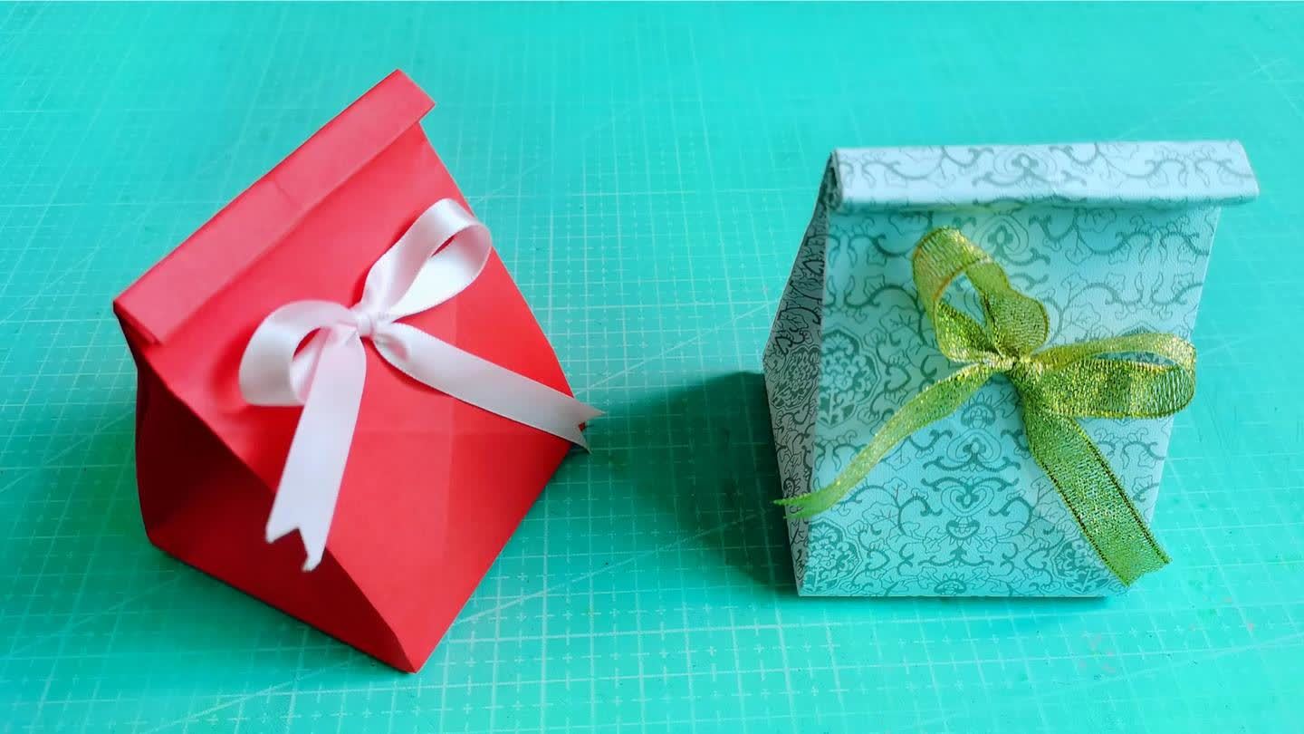 礼物盒不用花钱买了,自己用一张纸就能做,简单又实用