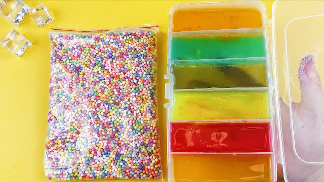1000颗彩色球混六格彩虹假水,最后竟然没成型?失败了!
