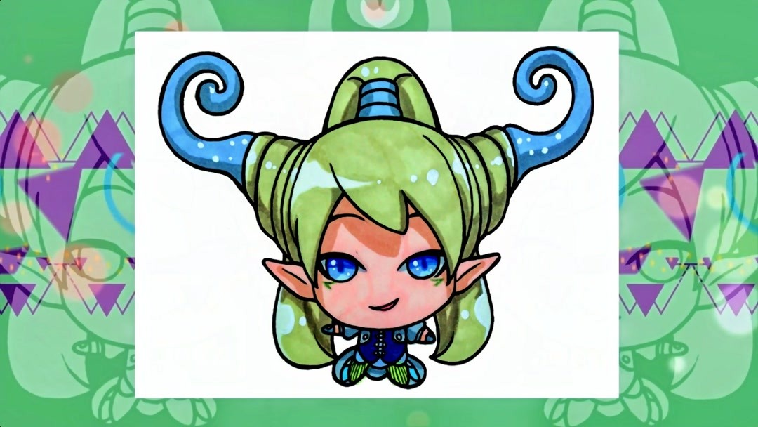 教你画一个可爱又个性的小花仙,龙胆花精灵王更天Q版形象