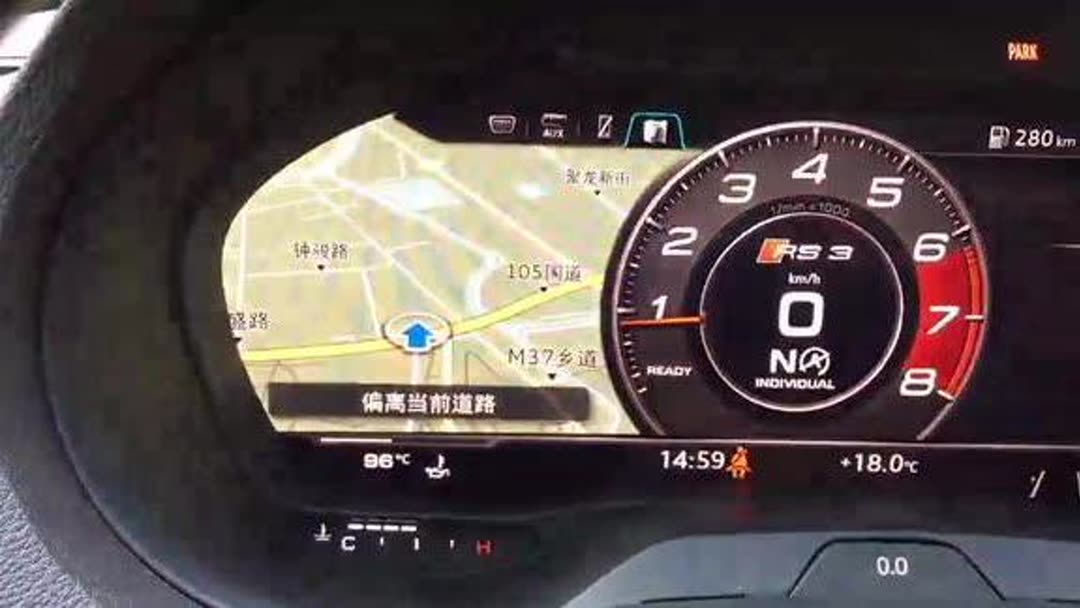 谁说奥迪A3液晶仪表盘不能全屏显示各项功能?