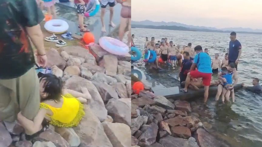痛心!54岁男子为救10岁溺水男孩身亡,女儿在岸边哭喊要"爸爸"