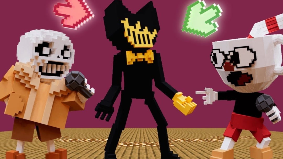 周五夜放克游戏 自建sans茶杯头和油印机班迪3D模组