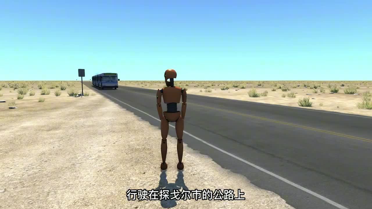 模拟器超长大巴车悬崖峭壁发生失控,坠落万米悬崖,命悬一线