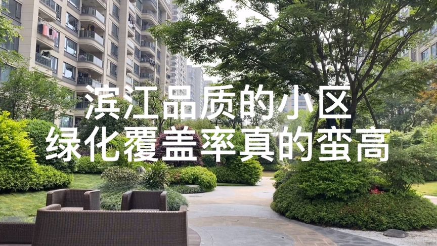 滨江品质的小区,绿化覆盖率真的蛮高。
