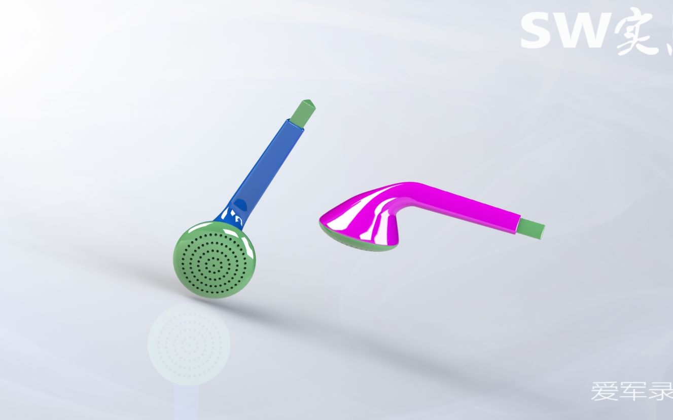 SolidWorks工业设计教程,音乐耳机,放样和填充阵列命令完成