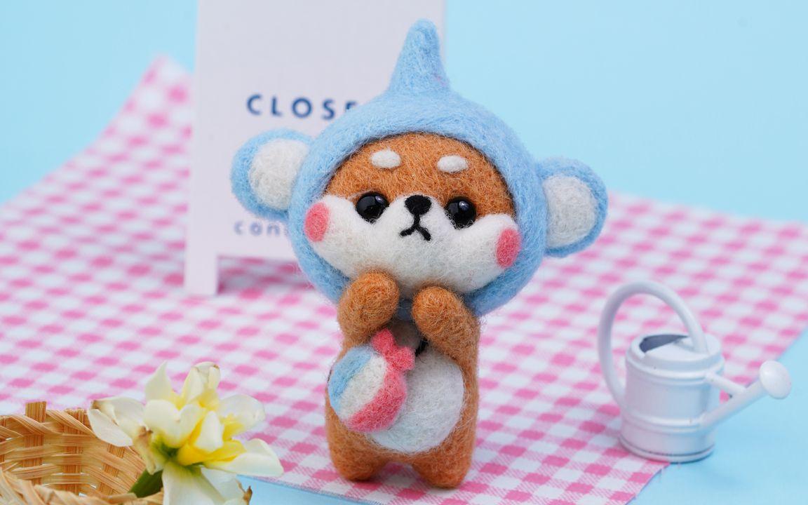 【梧桐家羊毛毡】原创 大象柴犬 羊毛毡戳戳乐手工DIY制作教学视频