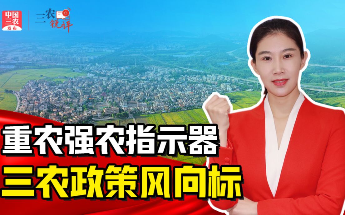 三农锐评丨解读中央一号文件(一): 重农强农指示器 三农政策风向标