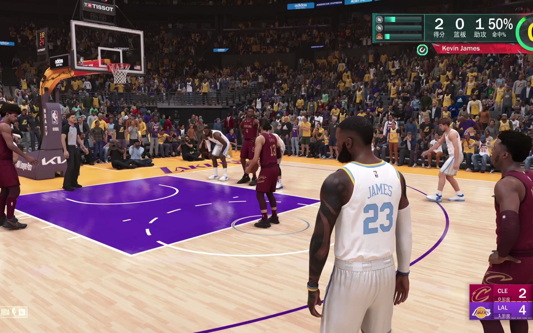 【NBA2K23】MC名人堂 当湖人拥有两个老詹!詹姆斯模板控卫 全场纯...