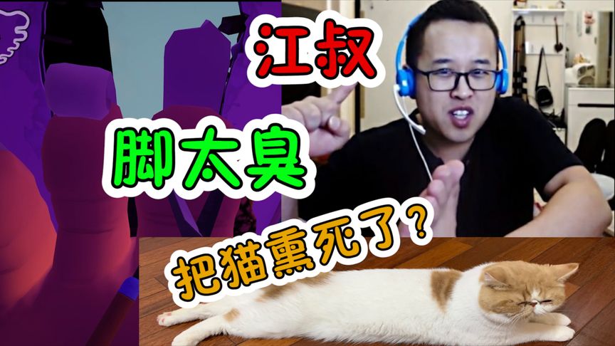 修脚模拟器:暴露江叔单身原因,脚气都把猫熏死了?
