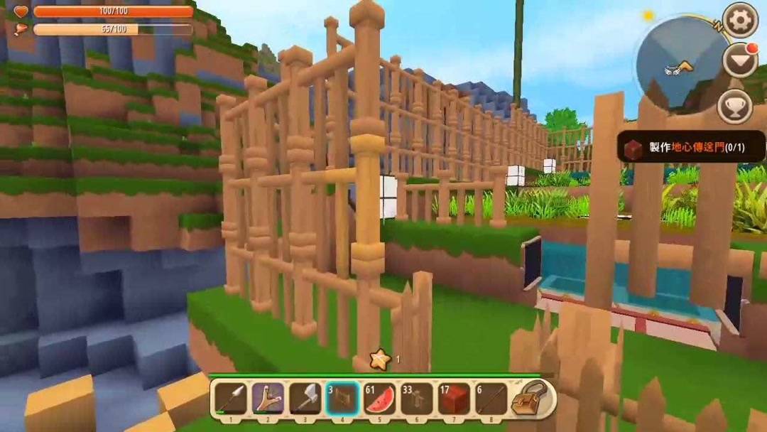 迷你世界 为了防止小野人进来,也是绞尽脑汁