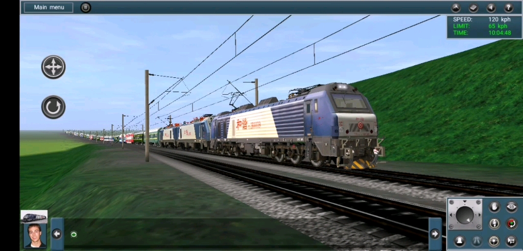 实况模拟列车手机版HXD2BHXD2牵引混编25型客车快速通过