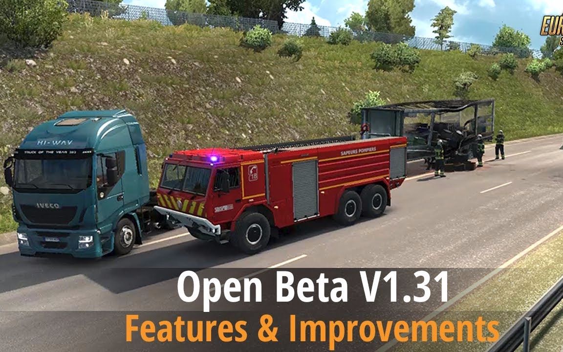 欧洲卡车模拟2 1.31版本更新开放测试(改装件,随机道路事件,8x4斯堪...