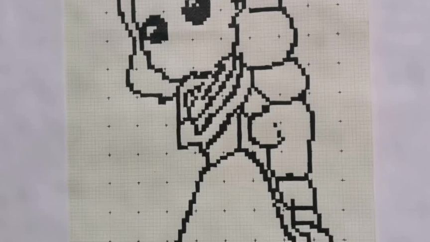 #像素画教程 #网格画 乐佩公主