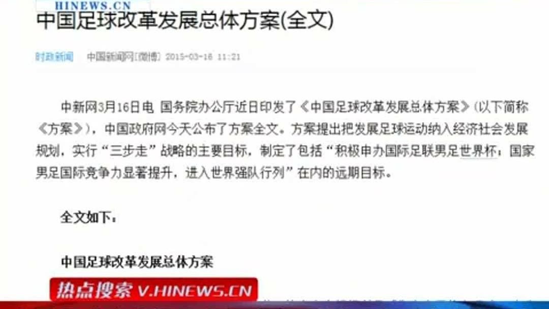 中国足球改革领导小组成立 副总理刘延东担任组长