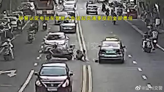 #覆车之戒# 【#温州# 横穿道路太随意 发生事故悔晚矣】近日,在市区...