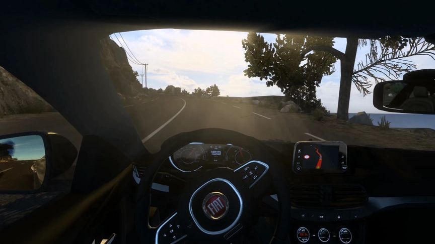 【欧洲卡车模拟2】菲亚特旅行车绝美滨海公路跑山