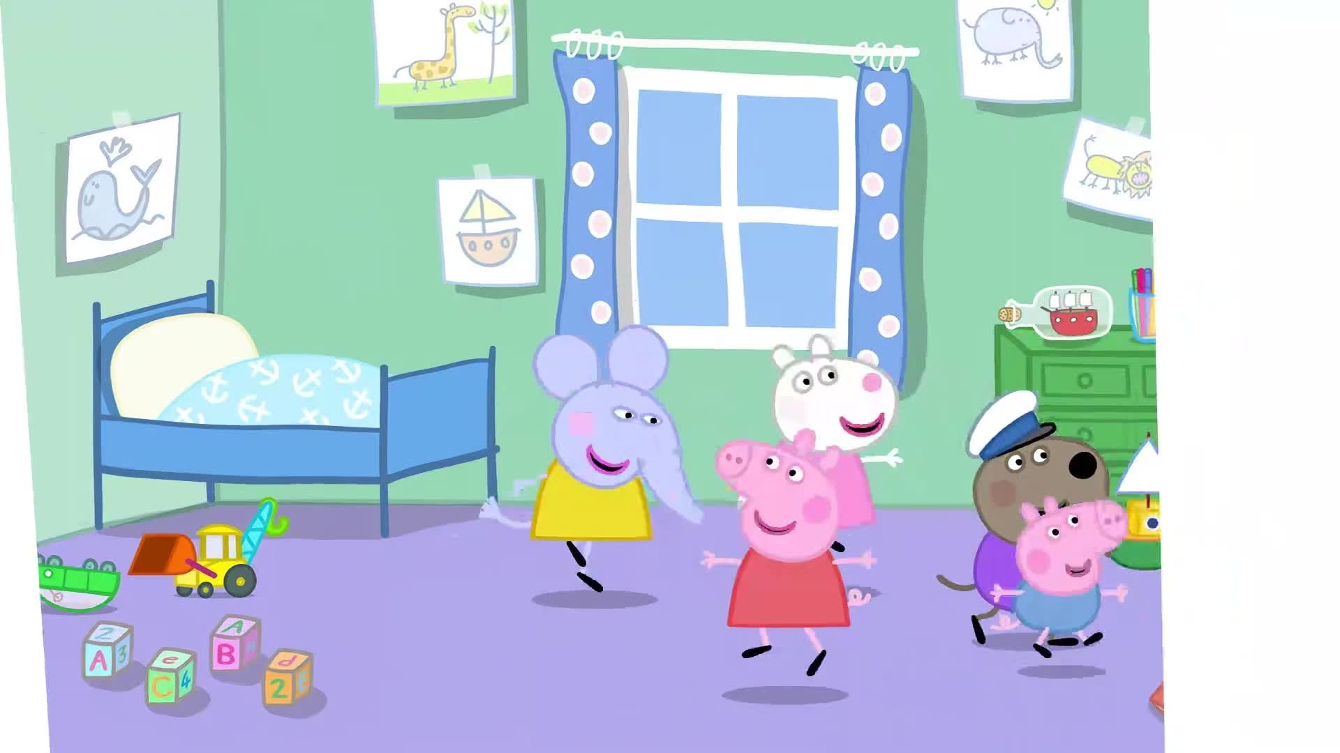 小猪佩奇:大海是水手的故乡,即便已经上岸,狗船长依然记得海洋